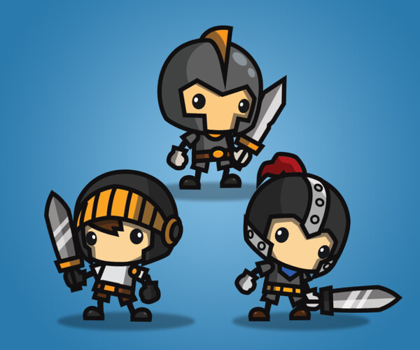 ArtStation - Mini Knight Character Pack | Game Assets
