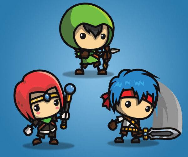 ArtStation - RPG Hero Character Pack | Game Assets