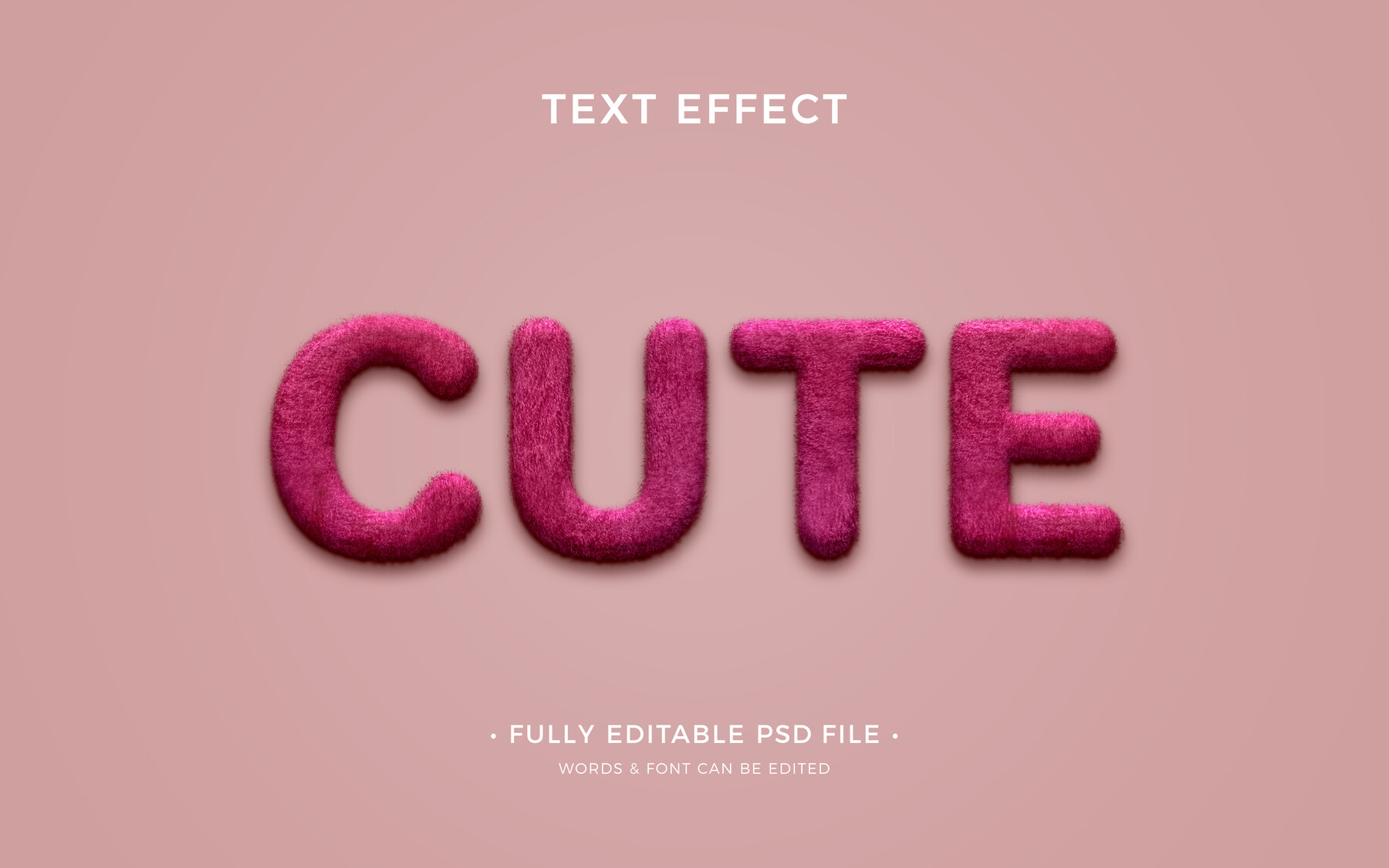 ArtStation - 3D Cute. PSD fully editable text effect. Layer style PSD ...