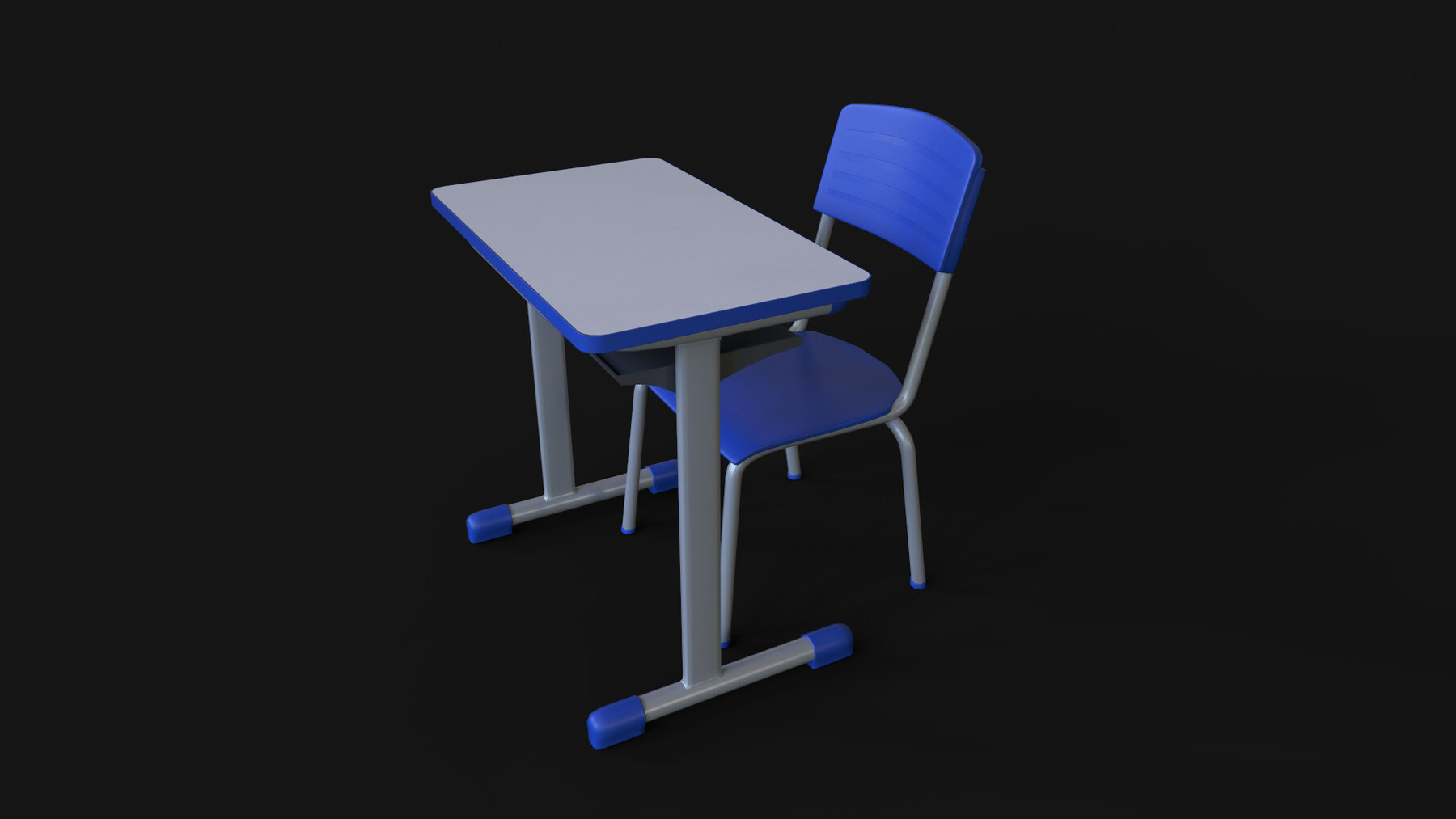 ArtStation - School Desk and Chair | Game Assets