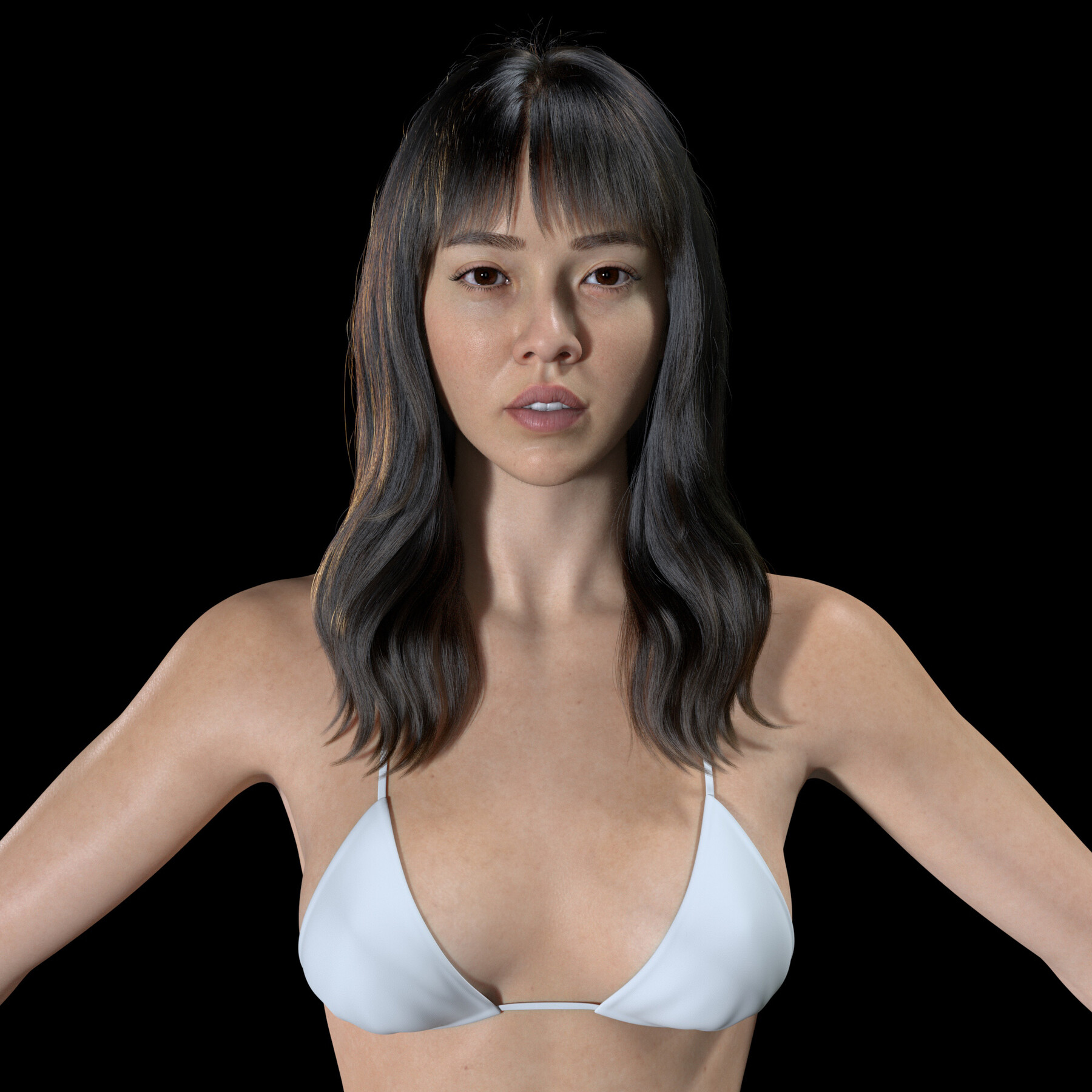 ArtStation - Full body asian girl 3D model | Resources