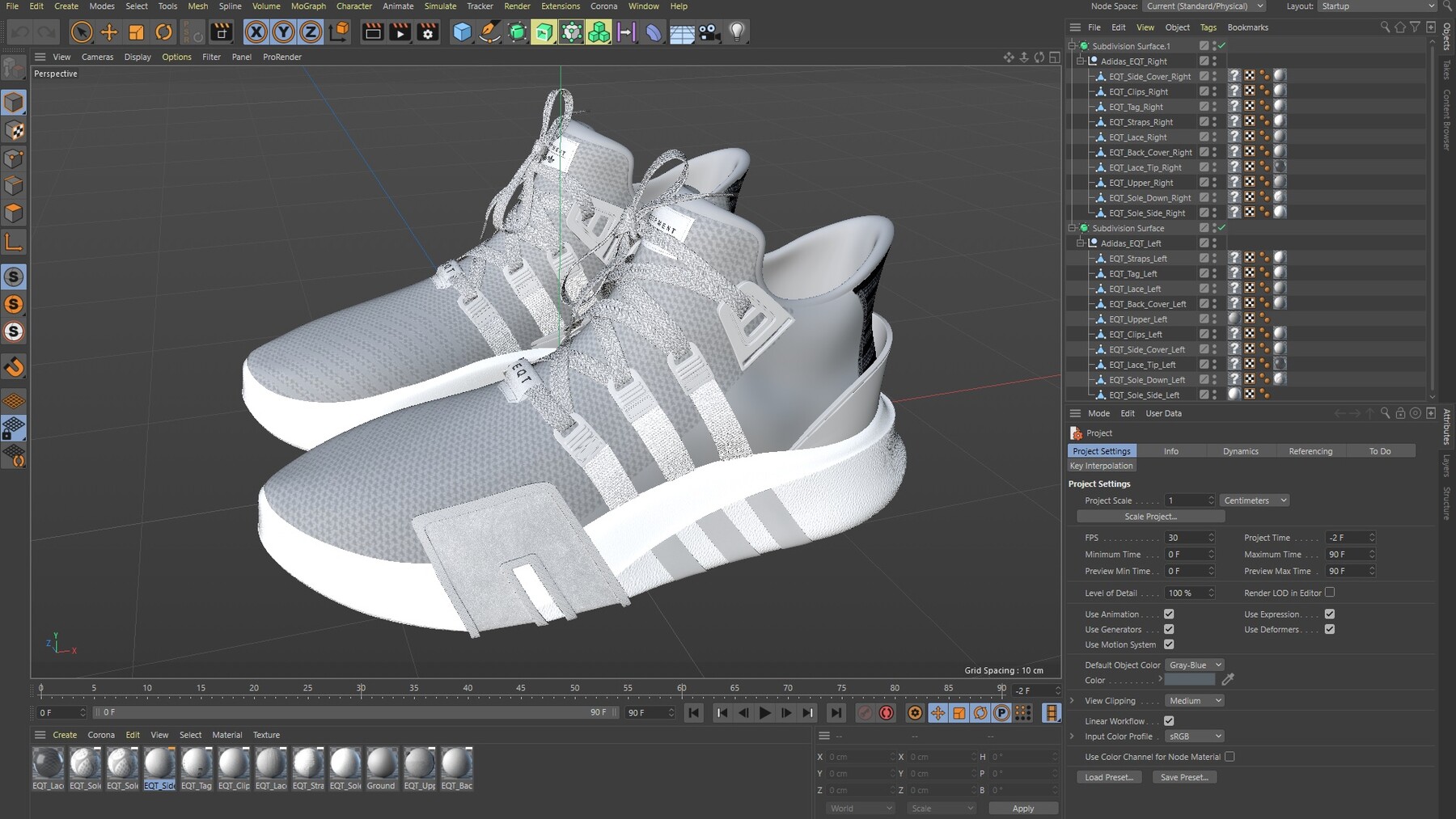 ArtStation - Adidas EQT Bask ADV Gray- (3dsmax- Blender - Cinema4D) | Resources