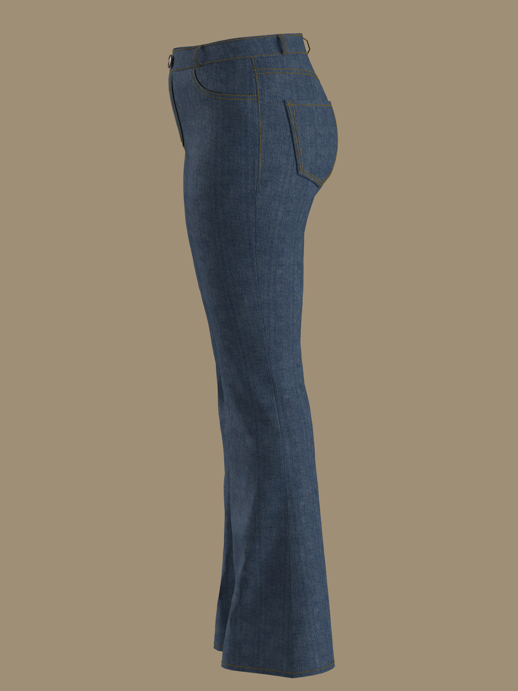 ArtStation - 3D FLARE DENIM PANTS | Resources