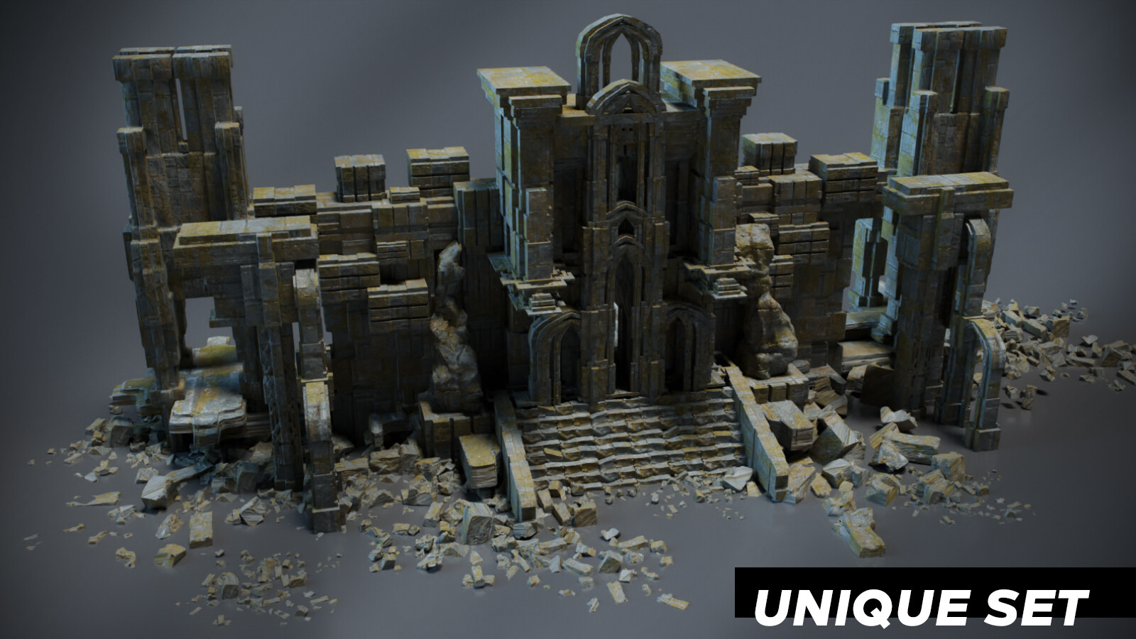 ArtStation - Ancient Temple | Ruins of the temple | Kitbash Asset Pack ...