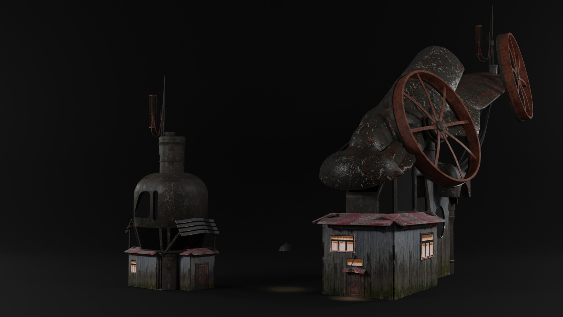 ArtStation - Rust Buckets - Whimsical Sci-Fi Kit-bash set | Resources