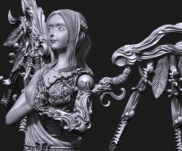 ArtStation - 3D Game Assets 3D Printed Models Angel Figures | Artworks