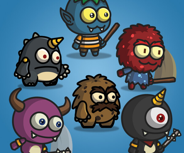 ArtStation - Cartoon Enemy Pack 03 | Game Assets