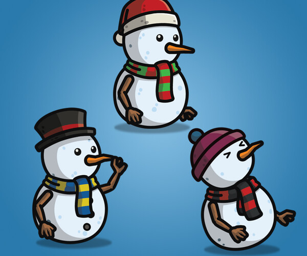 ArtStation - Snowman Character Pack | Game Assets