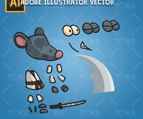 ArtStation - Samurai Mouse | Game Assets