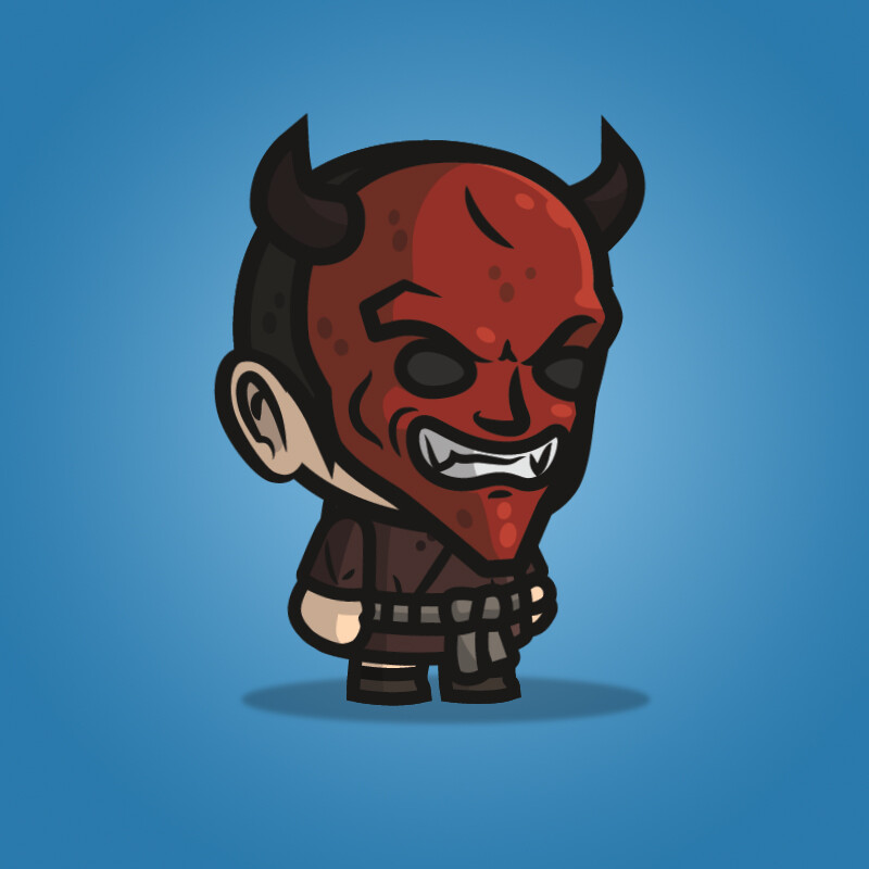 ArtStation - Devil Masked Guy | Game Assets