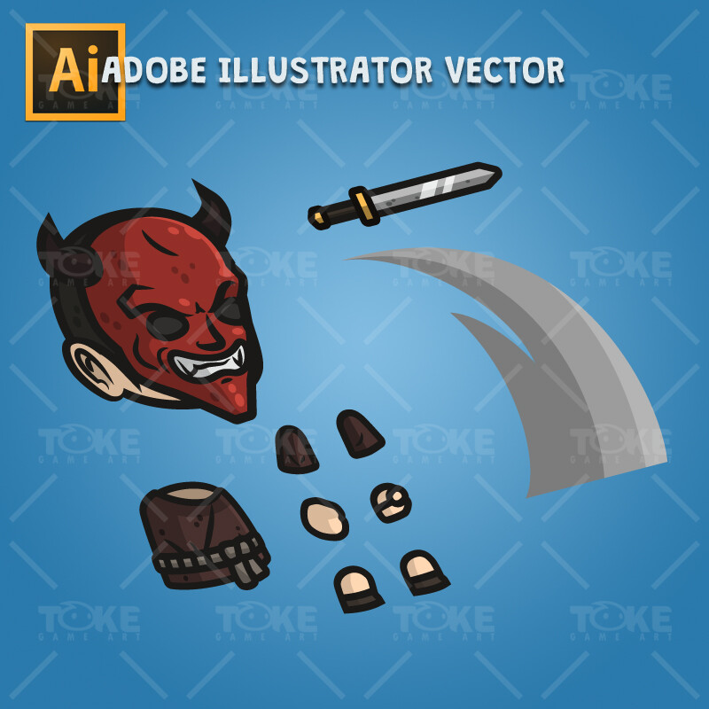 ArtStation - Devil Masked Guy | Game Assets