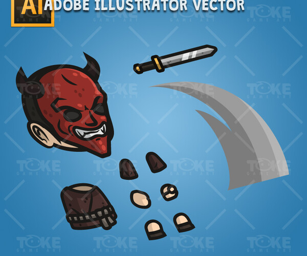 ArtStation - Devil Masked Guy | Game Assets