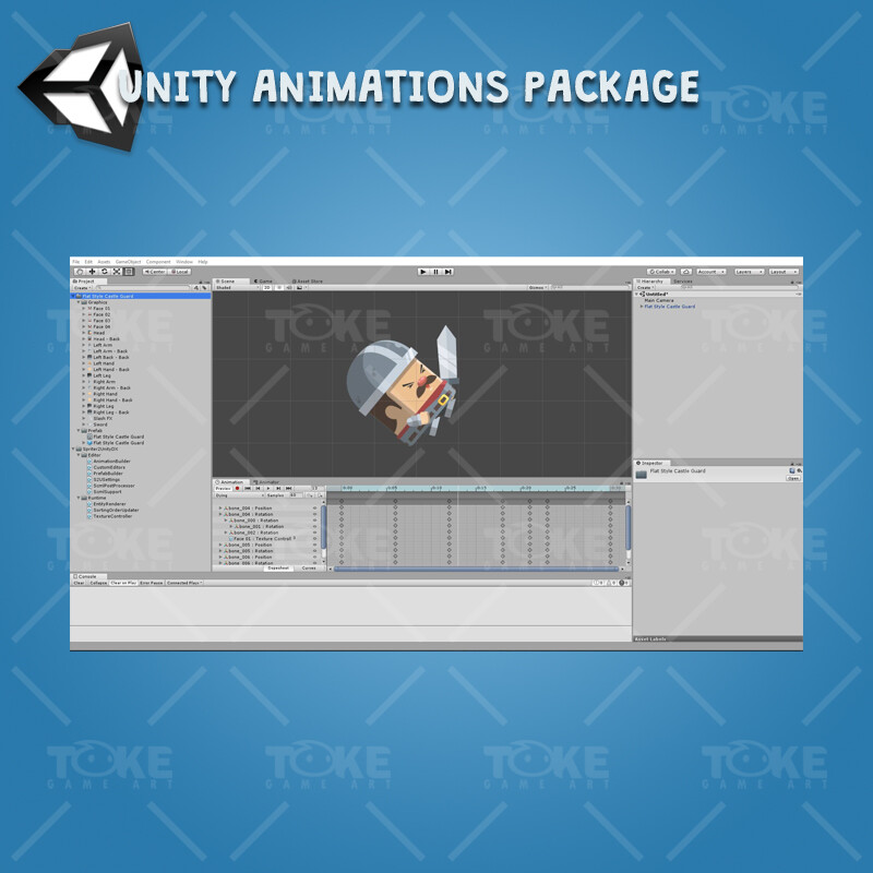 ArtStation - Flat Style Castle Guard | Game Assets