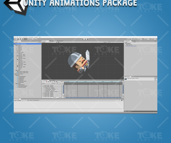 ArtStation - Flat Style Castle Guard | Game Assets