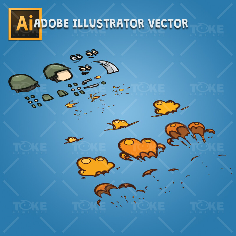 ArtStation - Cartoon Little Army 01 | Game Assets