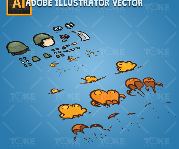 ArtStation - Cartoon Little Army 01 | Game Assets