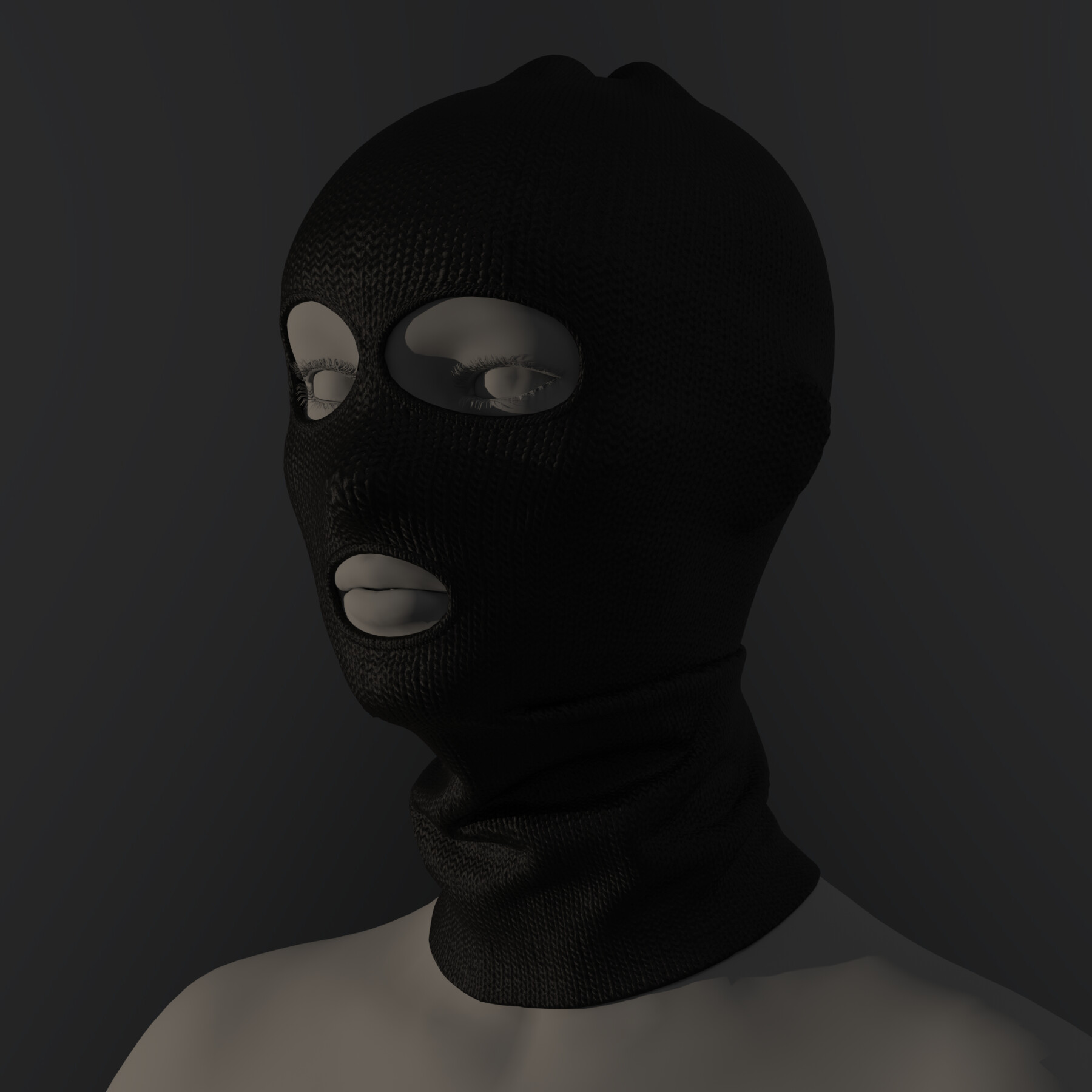 ArtStation - Women balaclava mask hat hood Marvelous Designer Clo3d ...
