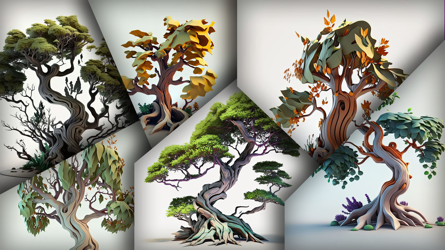 ArtStation - 130 Stylized Trees (4K Resolution) | Artworks