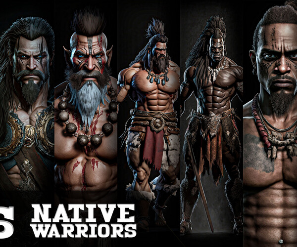 ArtStation - 125 Native Warriors (More Than 8K Resolution) | Artworks