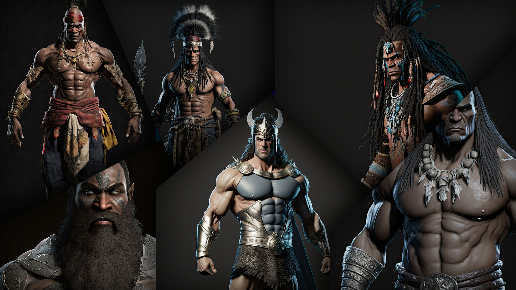 ArtStation - 125 Native Warriors (More Than 8K Resolution) | Artworks