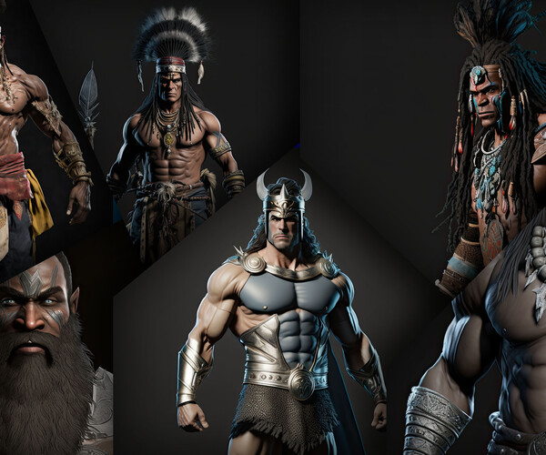 ArtStation - 125 Native Warriors (More Than 8K Resolution) | Artworks