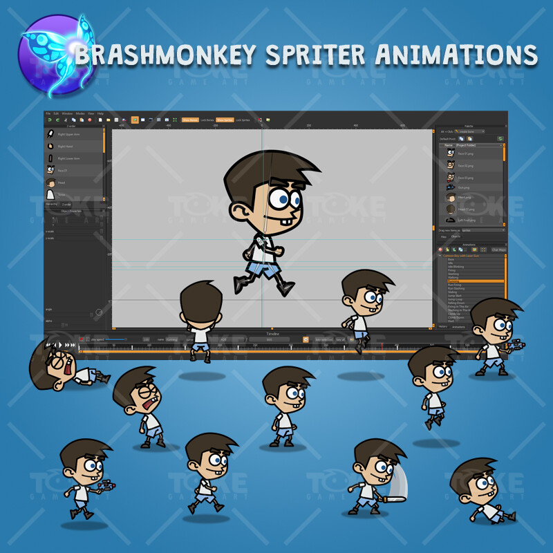 ArtStation - Cartoon Boy with Laser Gun | Game Assets