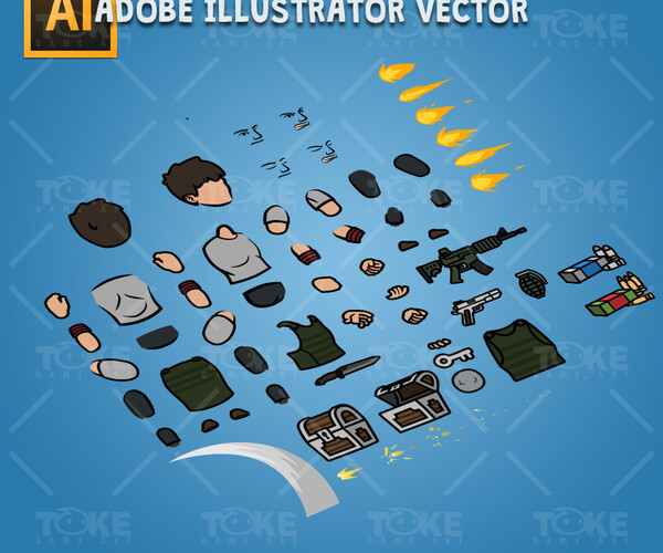 ArtStation - Big Gunner Guy | Game Assets