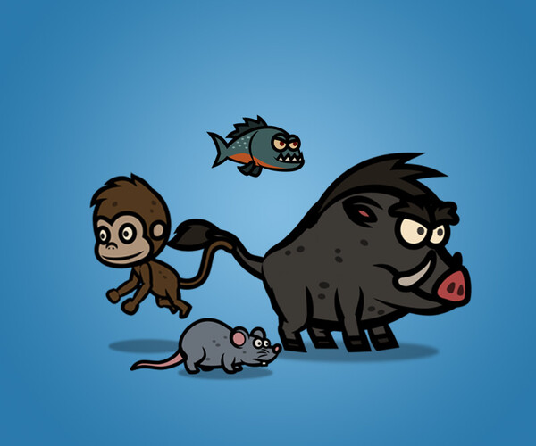 ArtStation - Cartoon Enemy Pack 04 | Game Assets