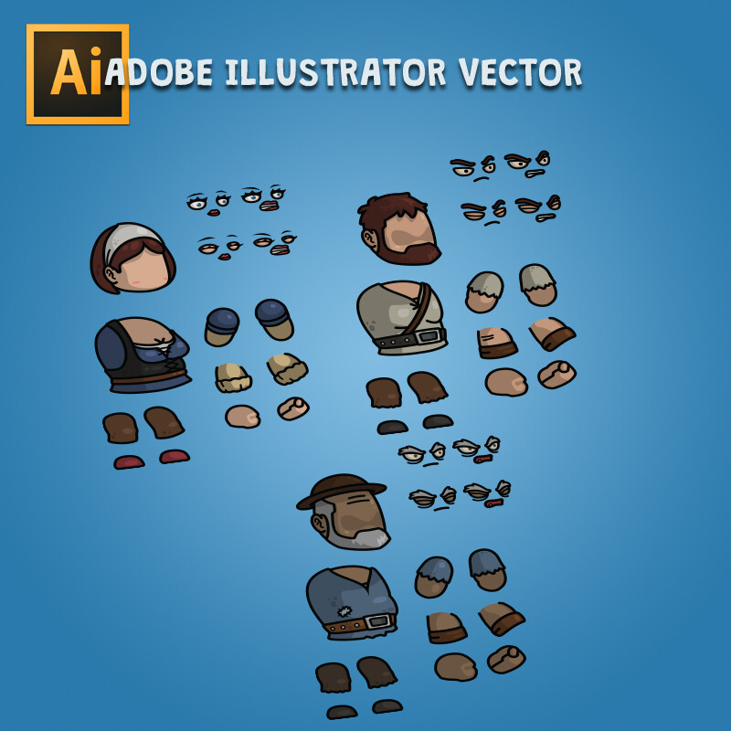 ArtStation - Giant Medieval Villager 3-Packs | Game Assets