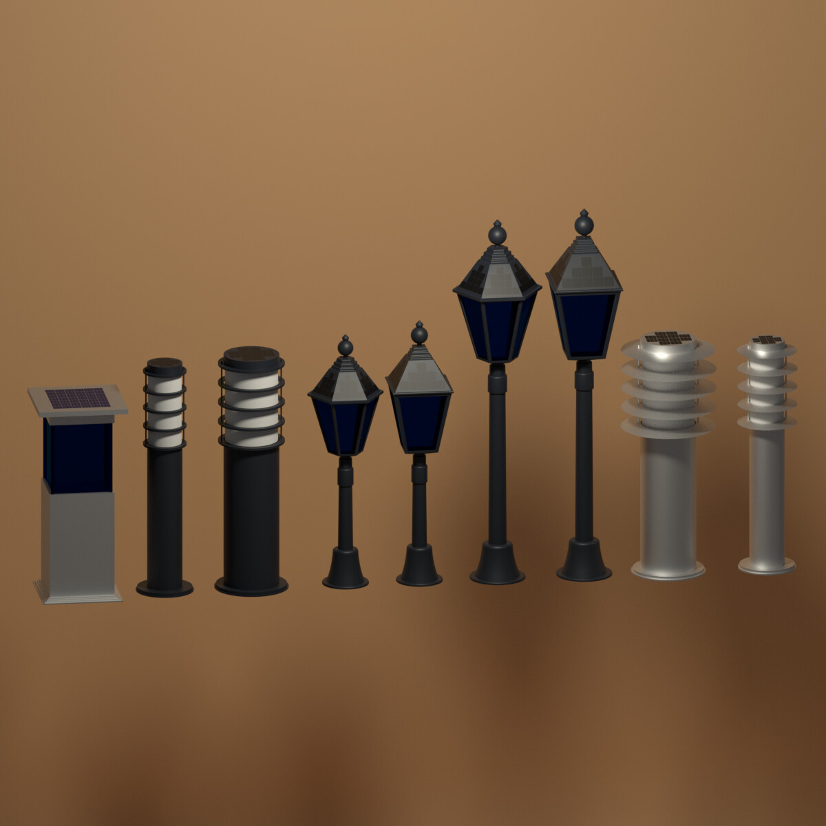 ArtStation - Solar Garden Light Collection 3D model | Resources