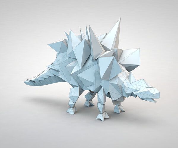 ArtStation - Origami Stegosaurus | Resources