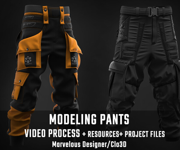 ArtStation - Tutorial MD/Clo3D - Modeling Pants | Tutorials