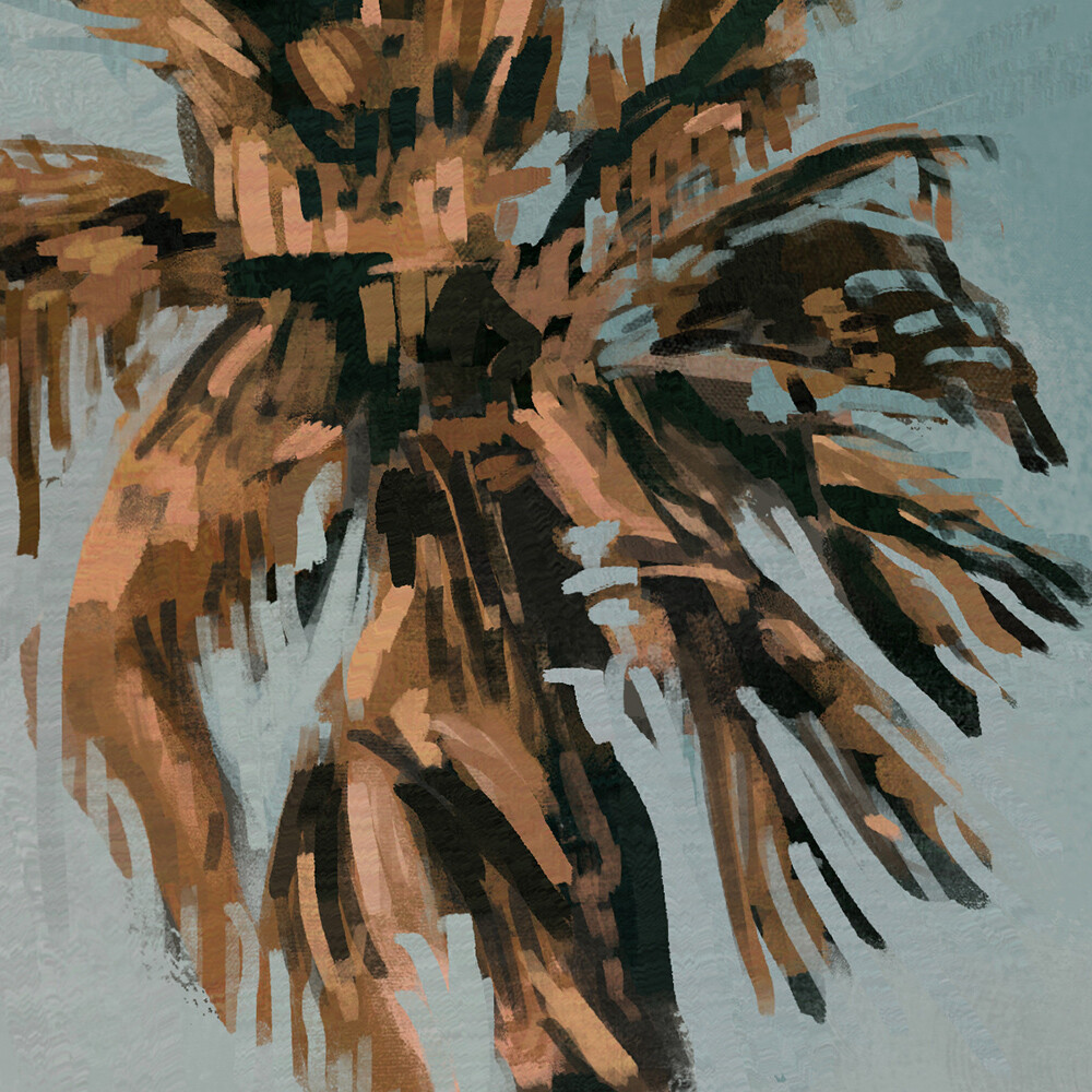 ArtStation - Palm tree impressionism art | Artworks