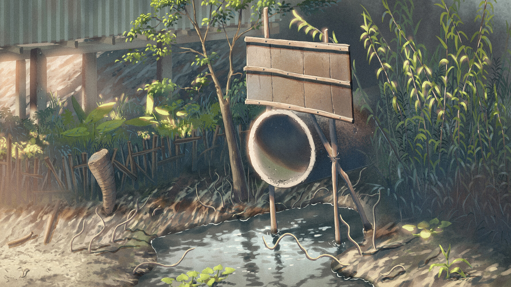 ArtStation - Rural sewer background | Artworks
