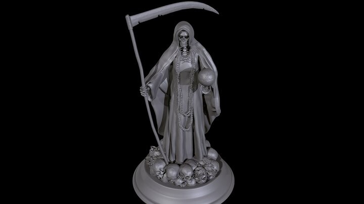 ArtStation - Classic Santa Muerte statue for 3d printing | Resources