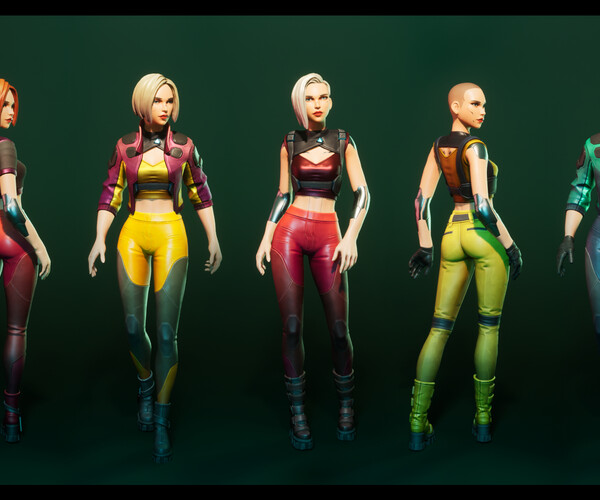 ArtStation - Stylized Cyberpunk Girl | Game Assets