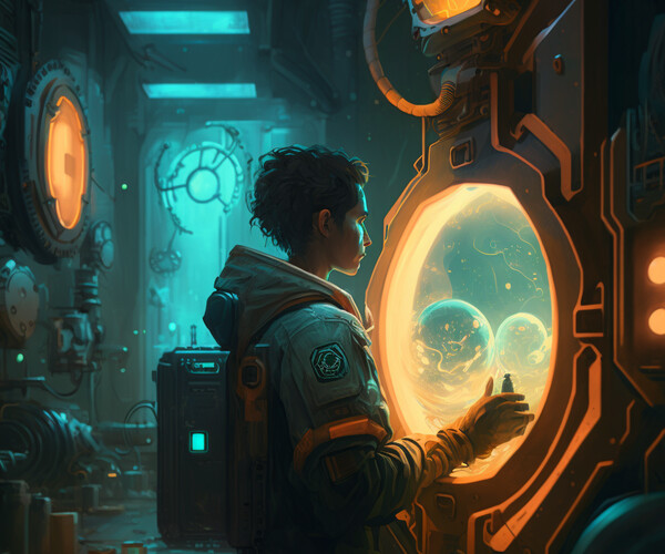 ArtStation - The Futuristic Explorers: A Digital Painting of a City ...