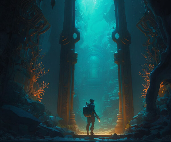 ArtStation - The Futuristic Explorers: A Digital Painting of a City Fueled by Technology and ...