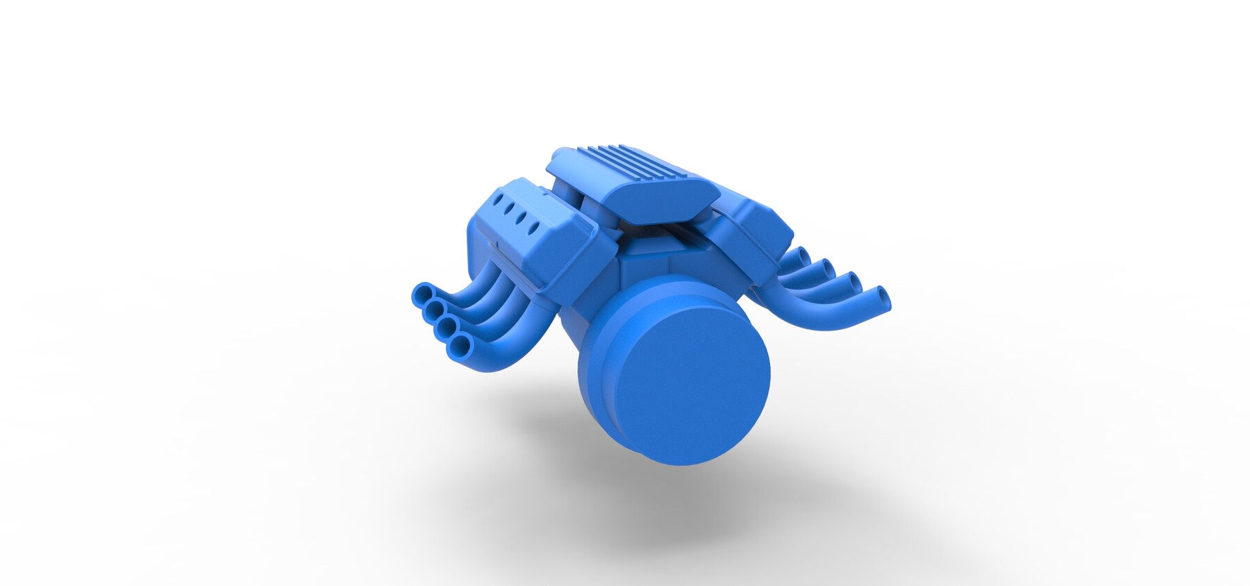 ArtStation - 3D printable Diecast engine V8 with Potvin Supercharger ...