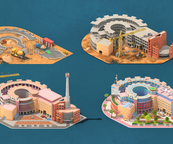 ArtStation - Megapolis City Builder - Isometric Ultimate Pack | Game Assets