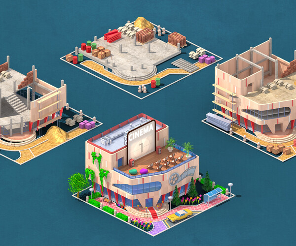 ArtStation - Megapolis City Builder - Isometric Ultimate Pack | Game Assets