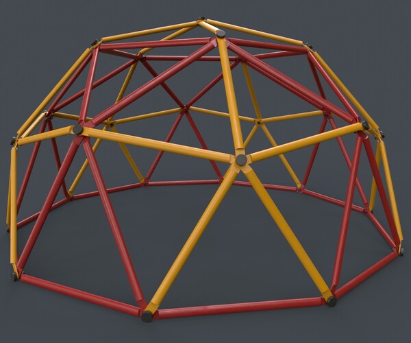 ArtStation - PBR Outdoor Playground Geodesic Climbing Dome | Game Assets