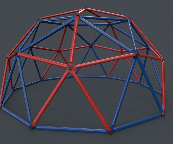 ArtStation - PBR Outdoor Playground Geodesic Climbing Dome | Game Assets