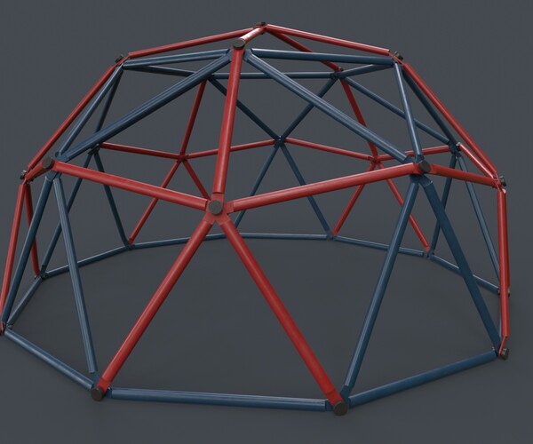 Artstation Pbr Outdoor Playground Geodesic Climbing Dome Game Assets
