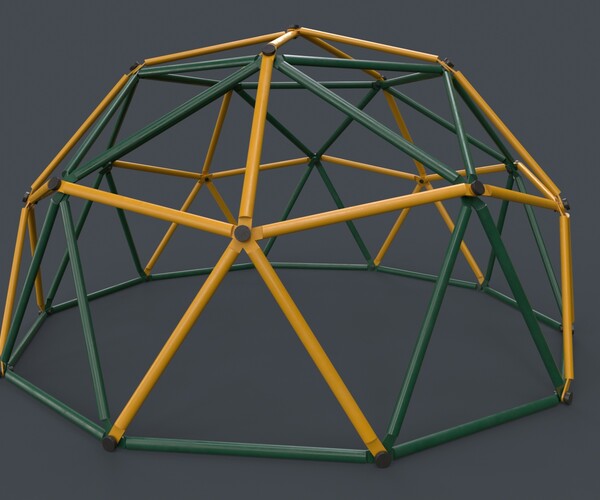 Artstation Pbr Outdoor Playground Geodesic Climbing Dome Game Assets