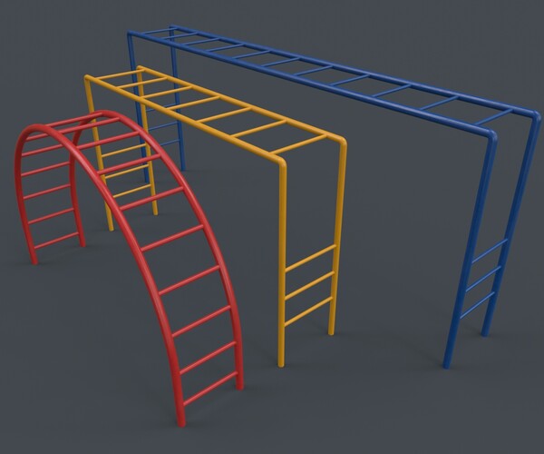 ArtStation - PBR Outdoor Playground Monkey Bars A | Game Assets