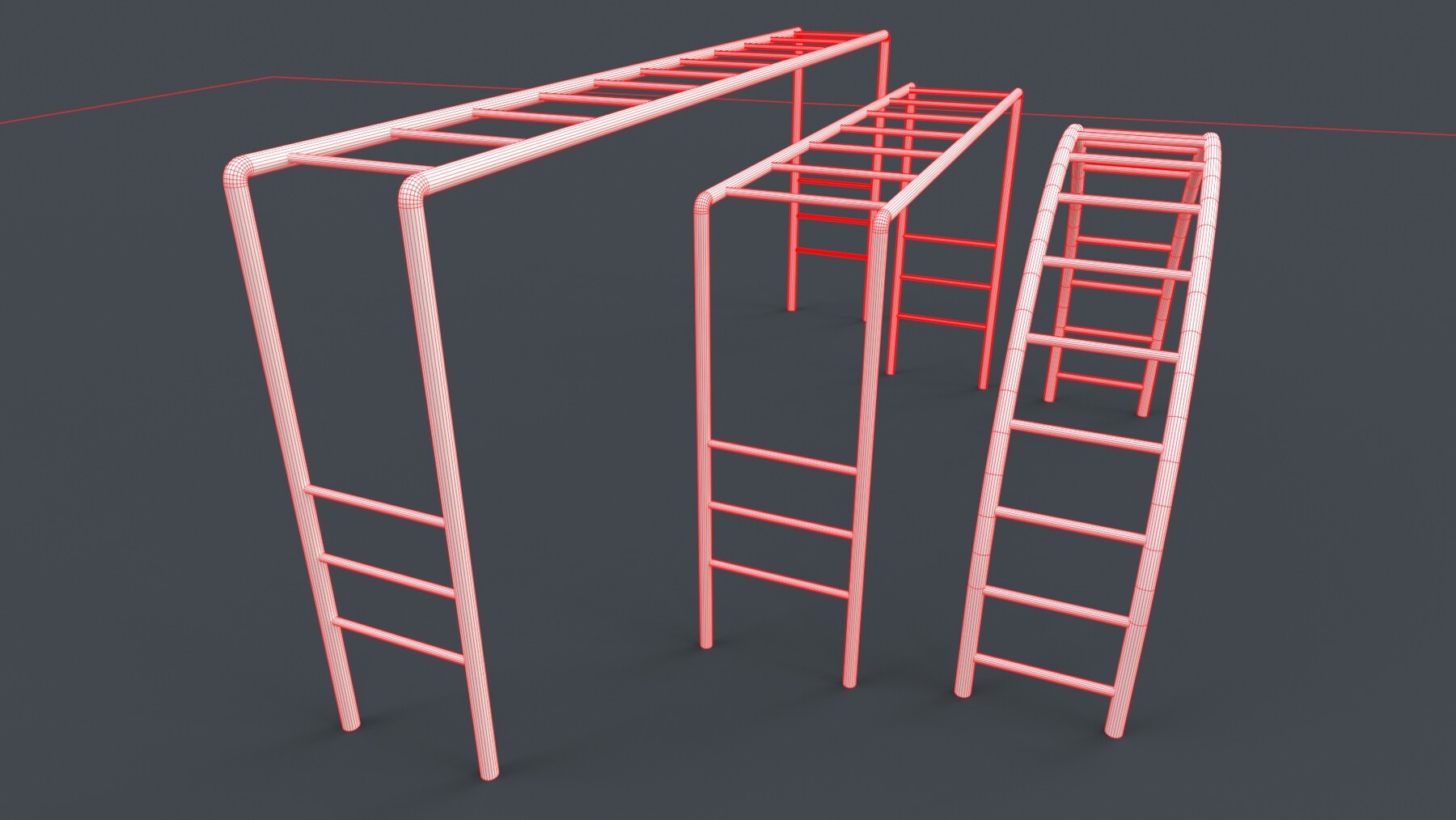 ArtStation - PBR Outdoor Playground Monkey Bars A | Game Assets