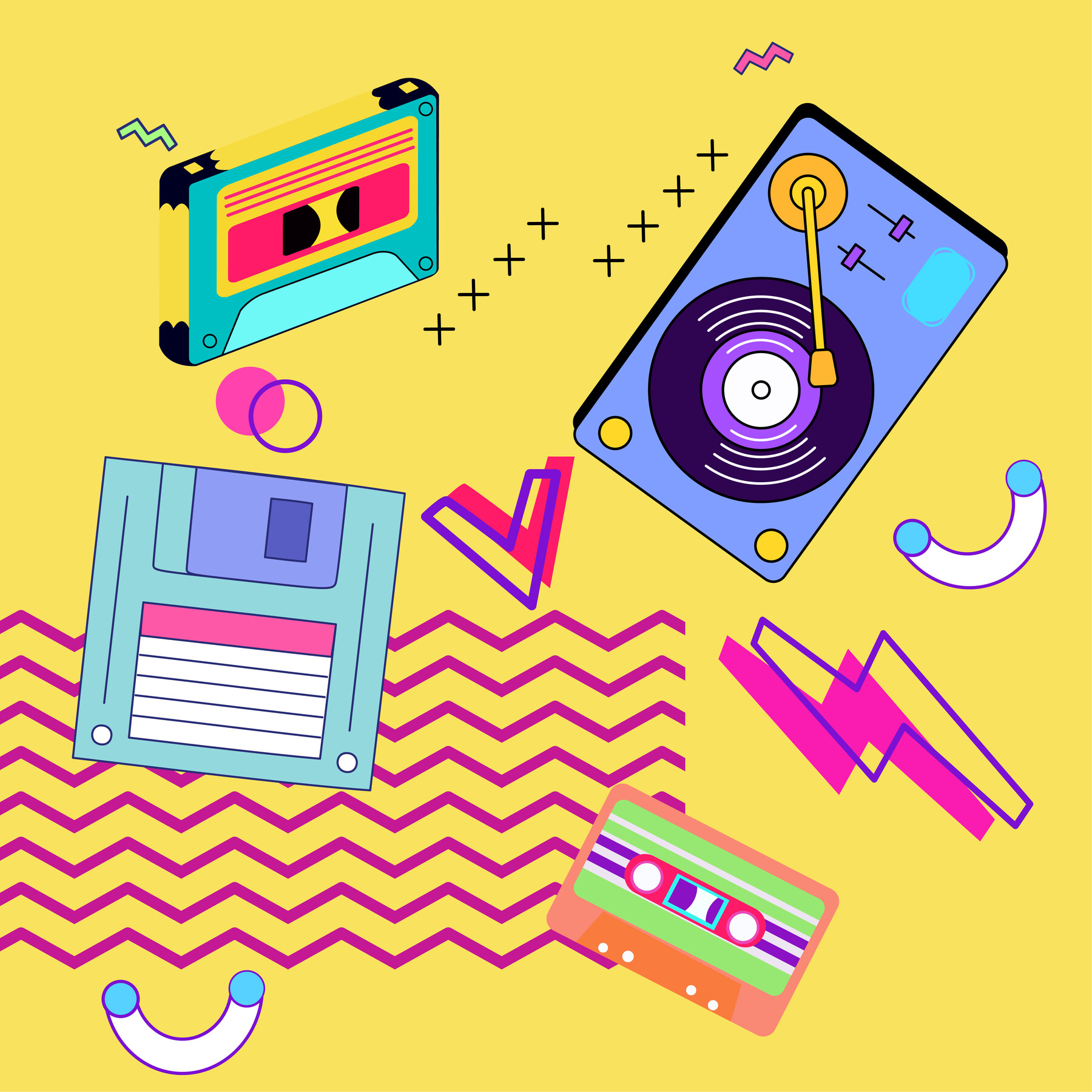 ArtStation - Vector Design back to 90's Nostalgic | Artworks