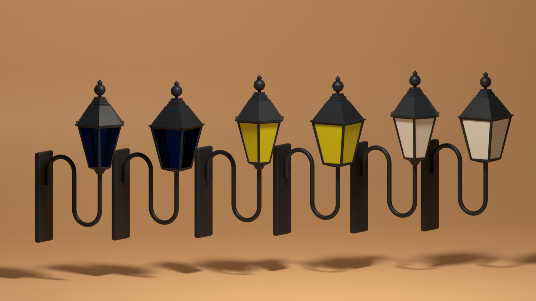 ArtStation - Cartoon Wall Lamps Collection 3D model | Resources