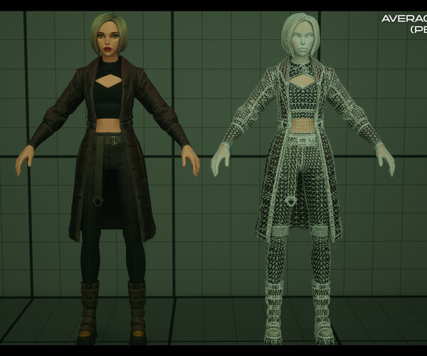 ArtStation - Stylized Cyberpunk Girl | Game Assets